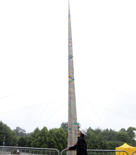 The world's tallest LEGO tower - more than 500,000 bricks