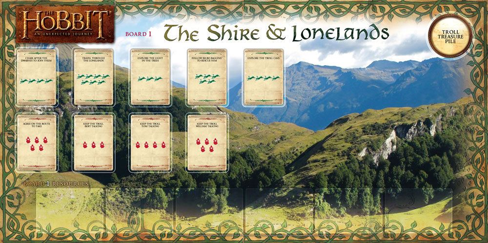 A look inside The Hobbit: An Unexpected Journey board game