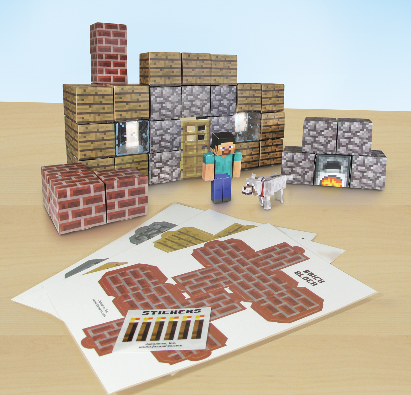 JazWares shows off latest range of Minecraft papercraft