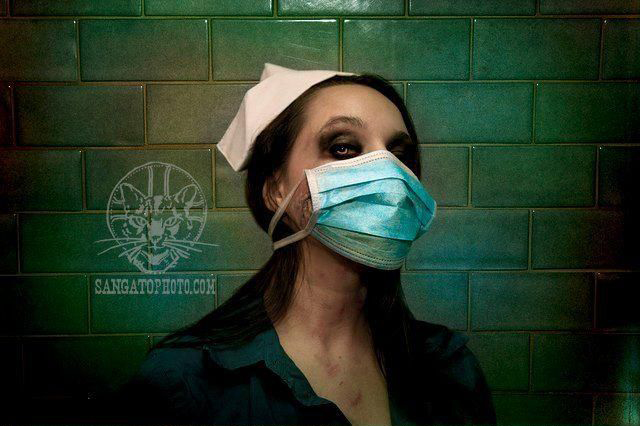Demon nurse is all smiles